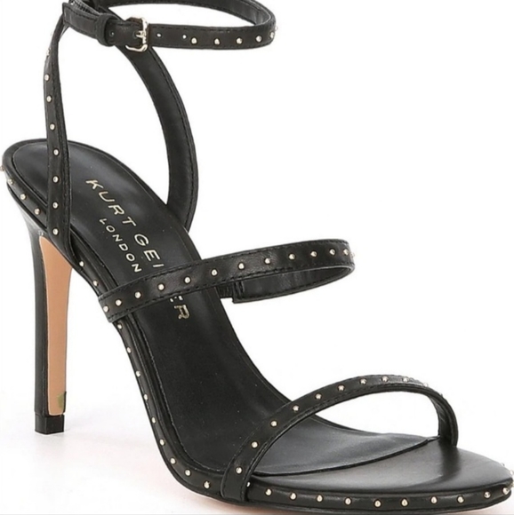Kurt Geiger | Shoes | Kurt Geiger Of London Black Gold Stud Strappy ...